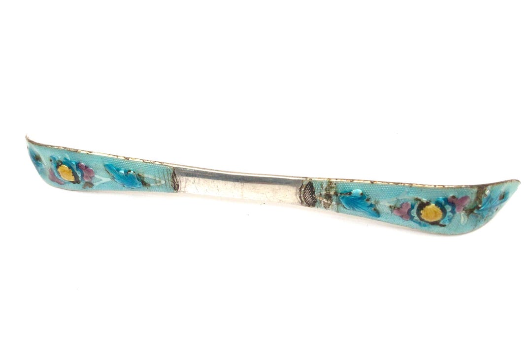 Antique Chinese Enamel Silver/silver Plated Hairpin - Etsy
