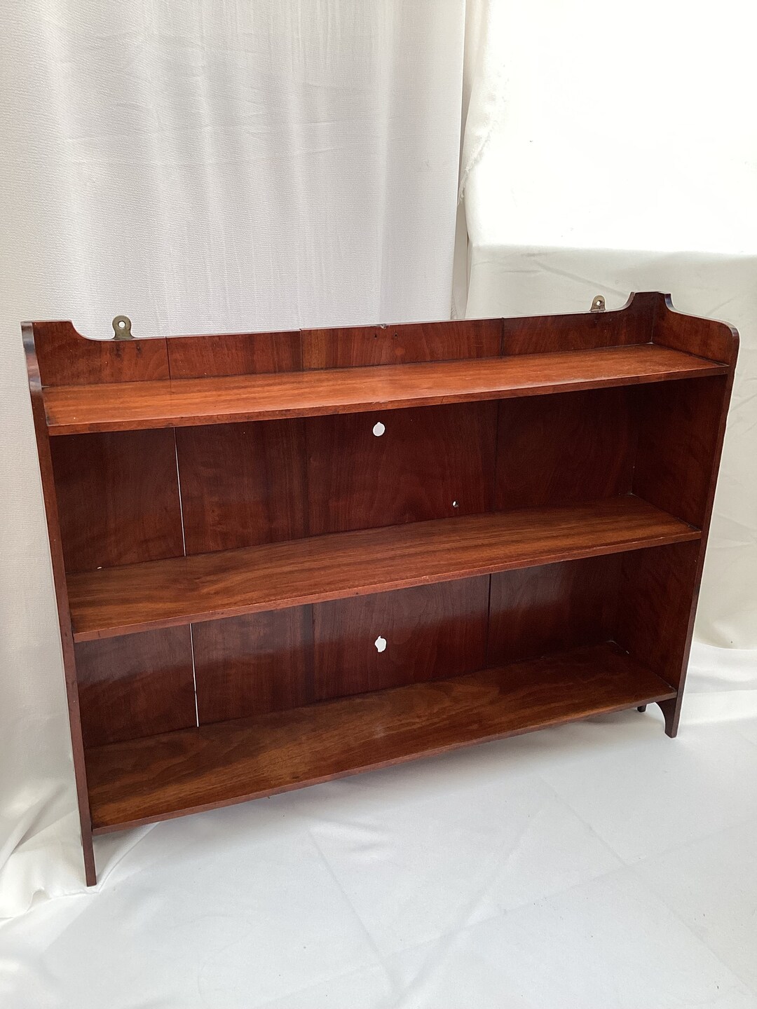 19th Century Solid Mahogany Freestanding Open Bookcase. Wall Hanging ...