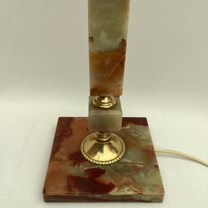 Vintage Marble/onyx Table Lamp - Etsy