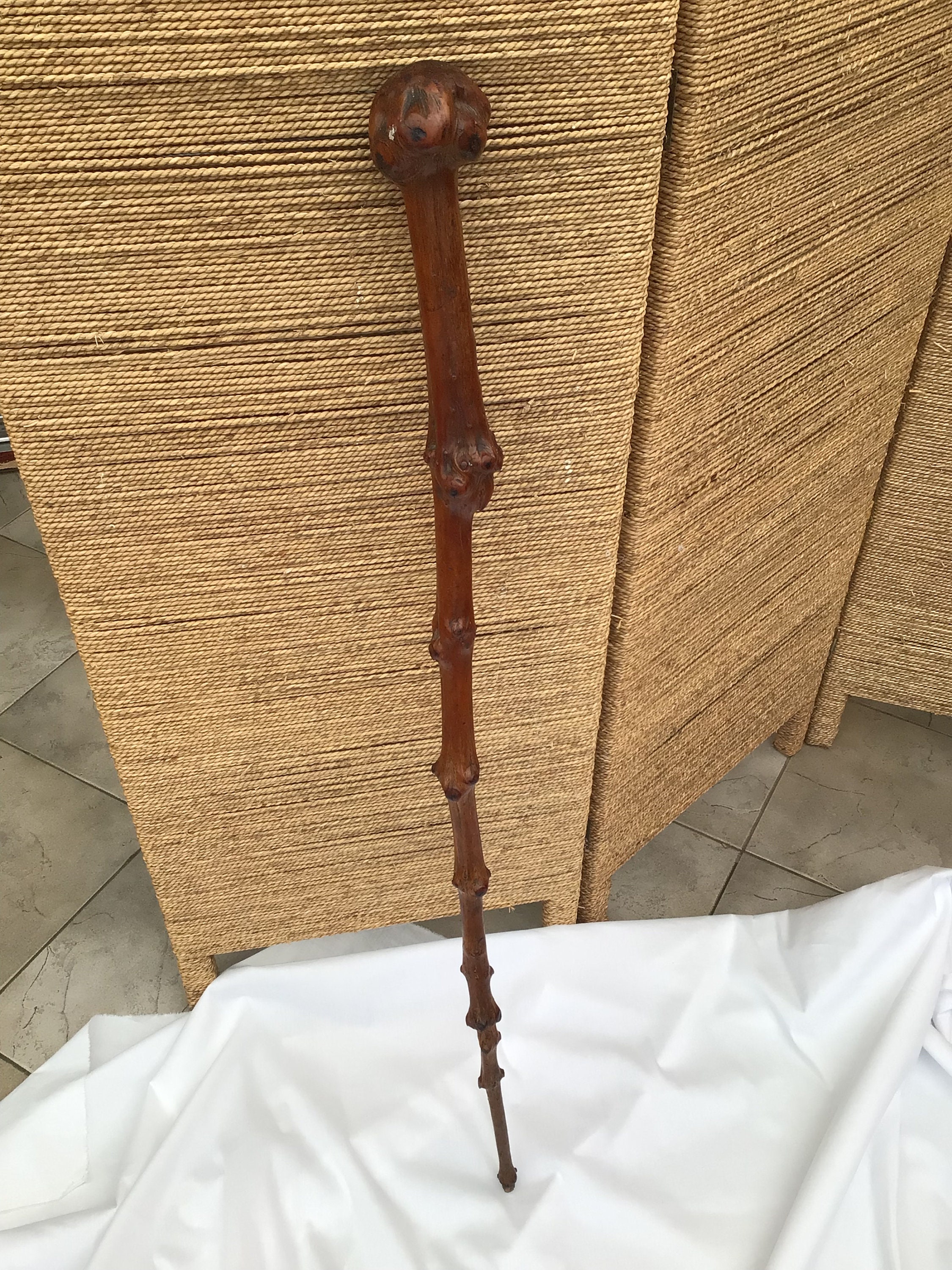 Antique Wood Root Ball Walking Stick - Etsy