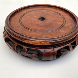 Antique Chinese Handcrafted Hardwood Base/bowl Base Stand. Chinese Wood ...