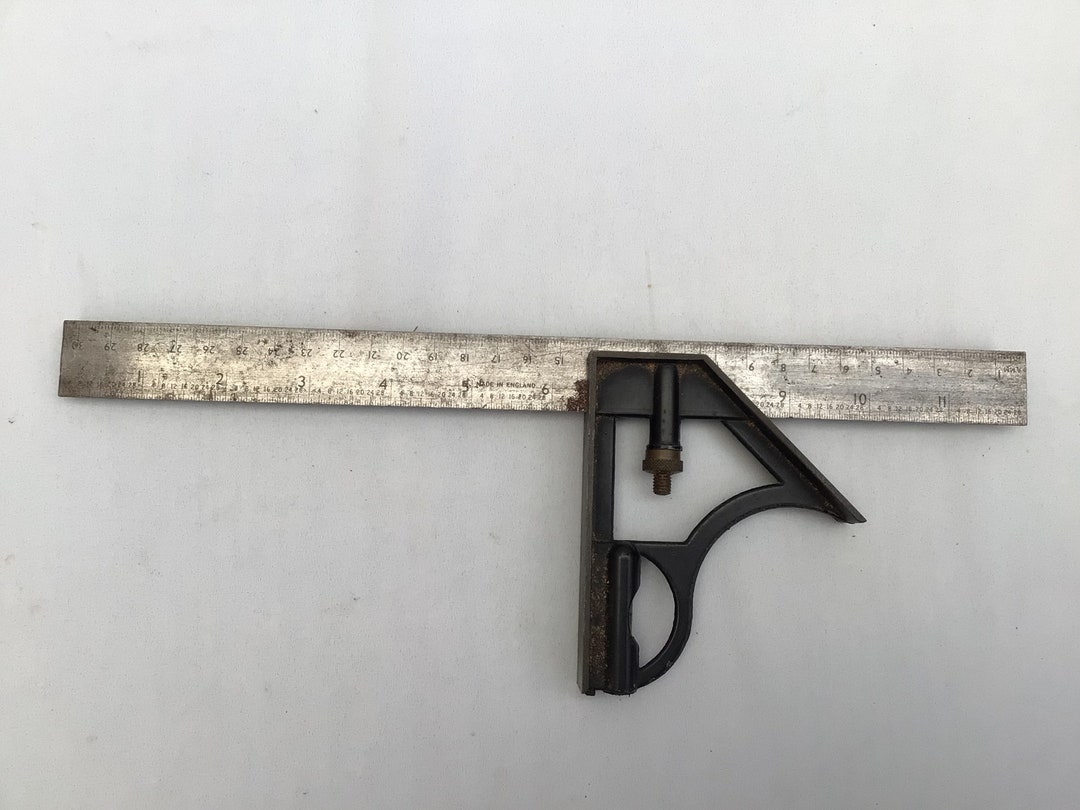 Vintage England Adjustable Engineering Metal Square Measurement Tool - Etsy