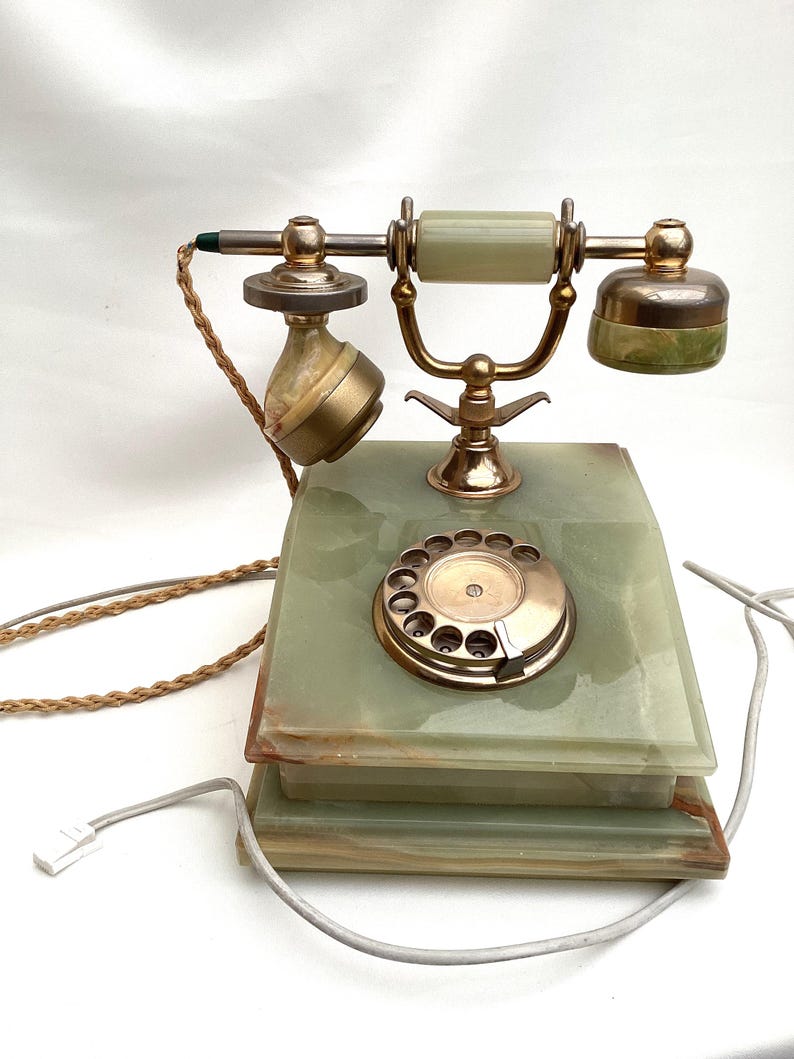 Large Vintage Marble/onyx Telephone. Made in Italy - Etsy