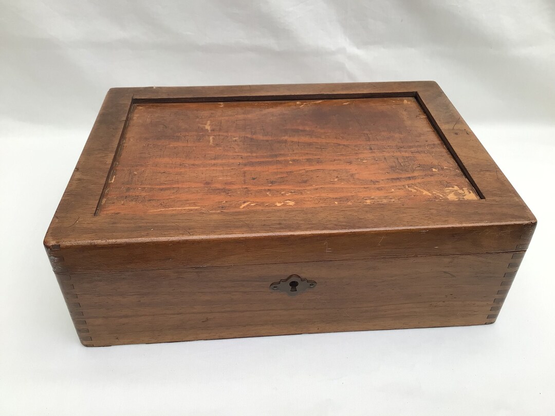 Vintage Rustic Pine Storage Box - Etsy