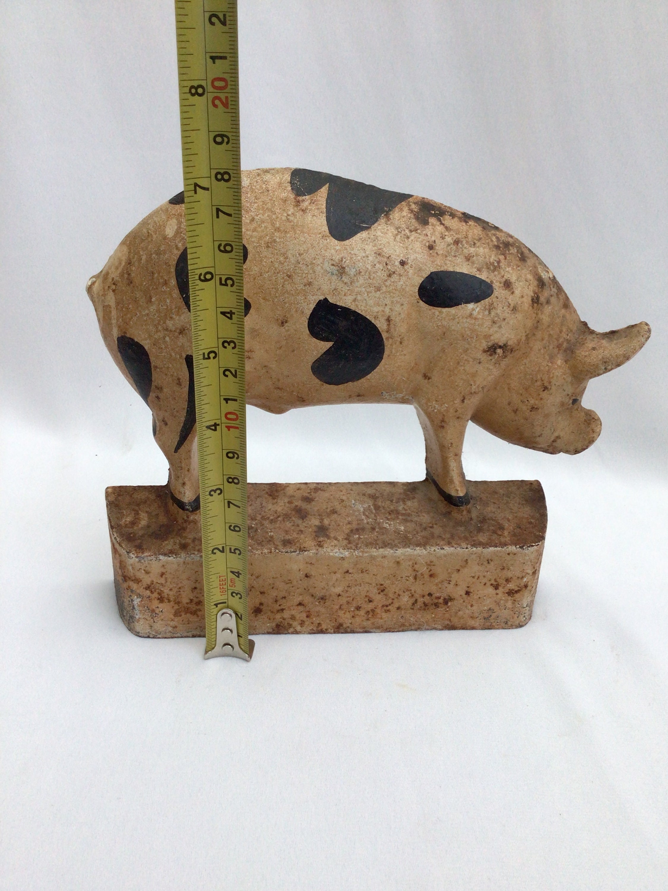 Antique Big Pig Cast Iron Door Stop - Etsy