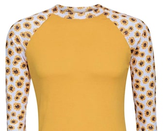 Yellow Raglan Shirt - Etsy