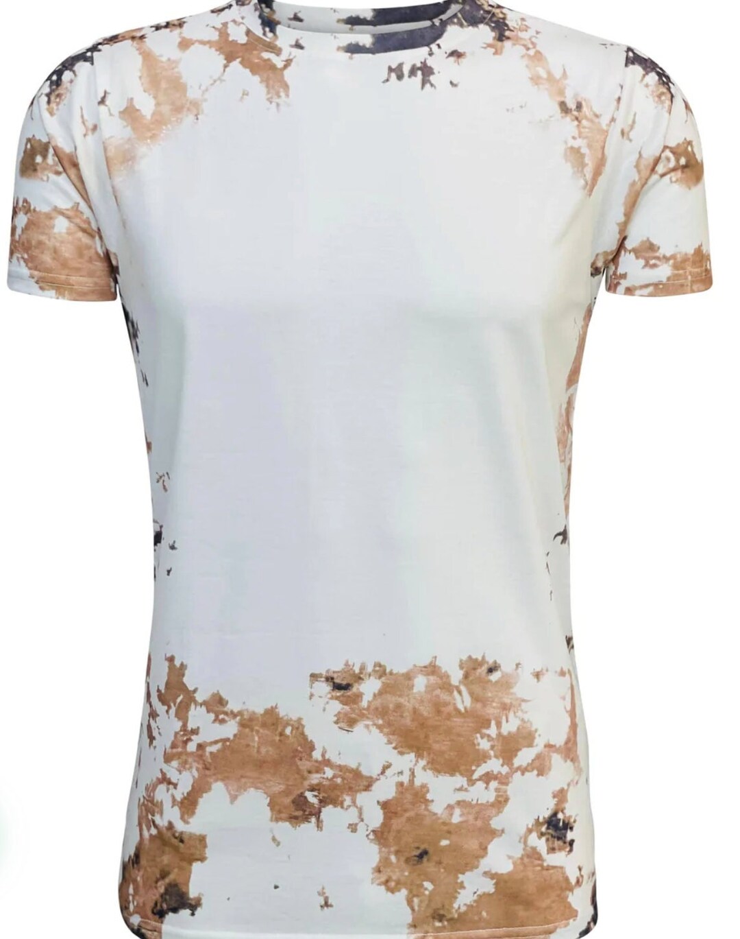 FAUX Bleached Polyester Reverse Cow Blank Shirt | Sublimation Bleached ...