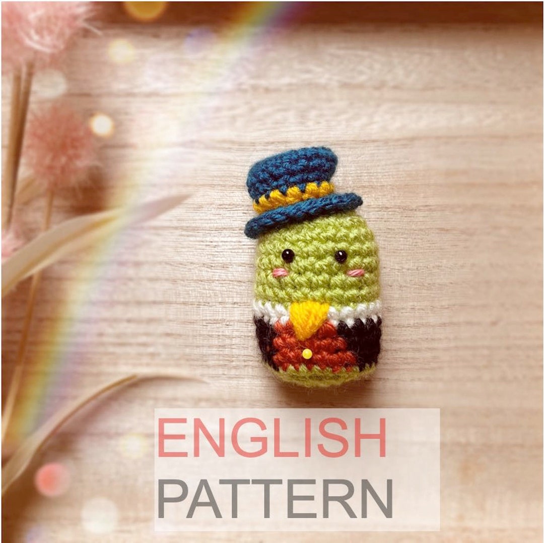 Crochet Pattern - Jiminy Cricket Amigurumi Keychain - Etsy