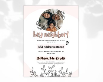 New Neighbor Template - Etsy