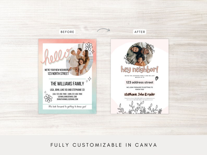 Neighbor Introduction Letter Template Hello Neighbor Contact - Etsy