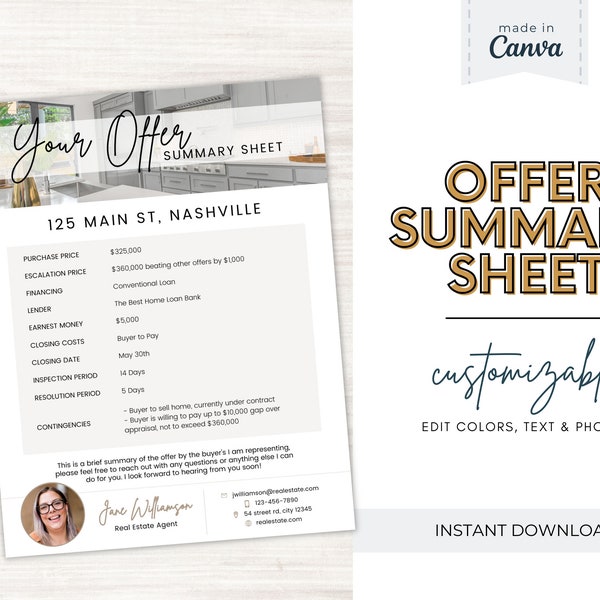 Multiple Offer Sheet - Etsy