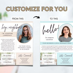 Insurance Agent Introduction Flyer Template Life Insurance - Etsy