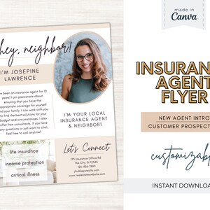 Insurance Agent Introduction Flyer Template Life Insurance - Etsy
