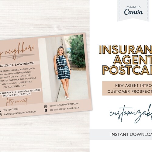 Insurance Agent Introduction Flyer Template Life Insurance - Etsy
