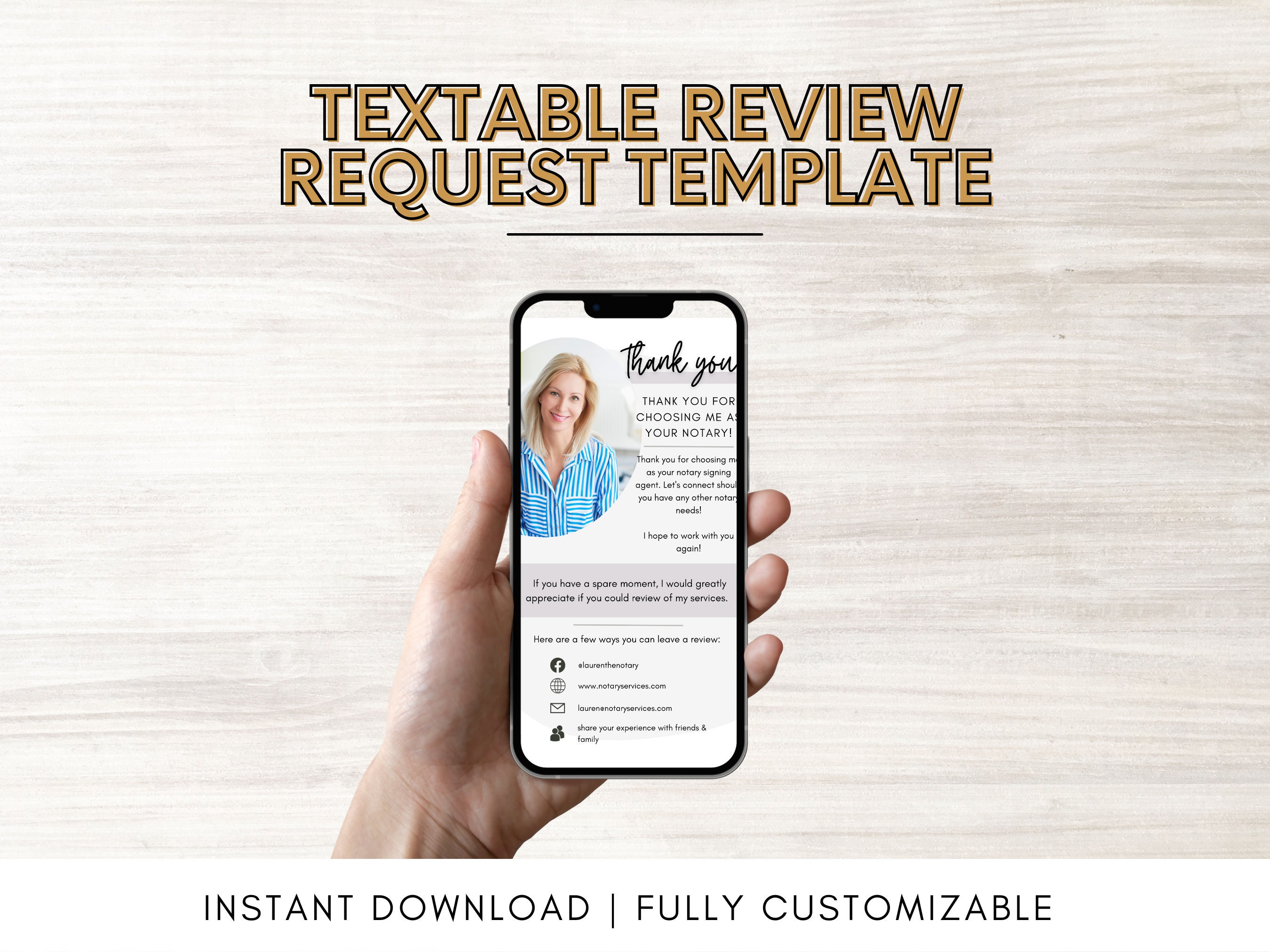 Textable Review Request Template for Notary Signing Agents - Etsy