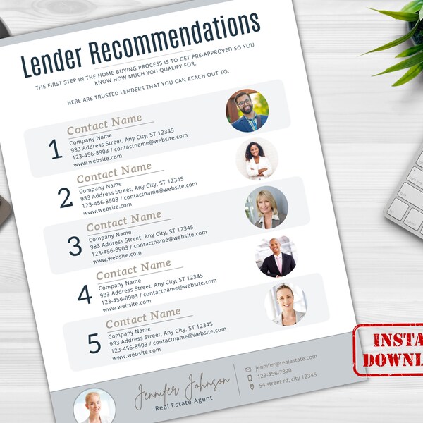 Vendor Recommendation Template - Etsy