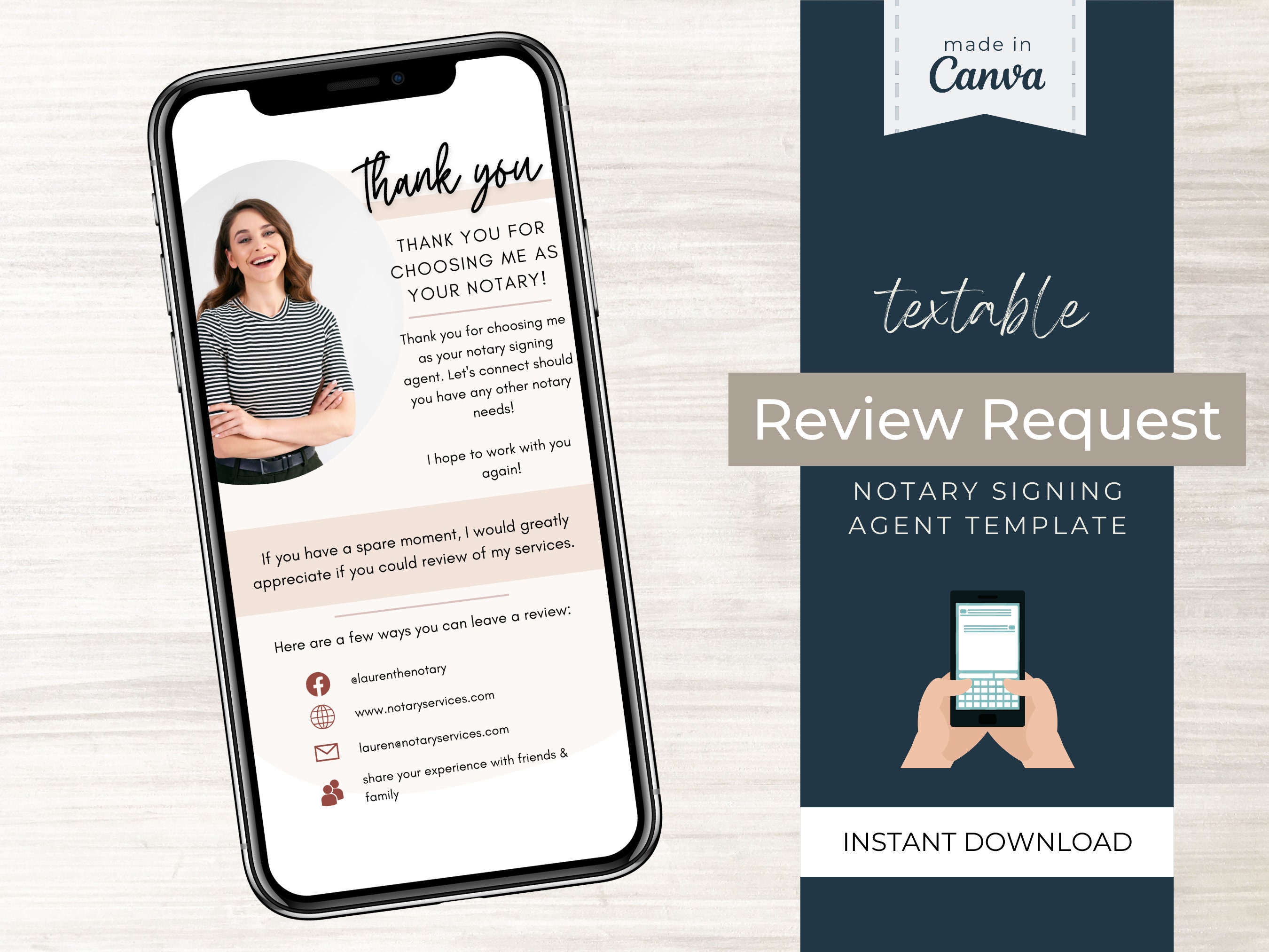 Textable Review Request Template for Notary Signing Agents - Etsy