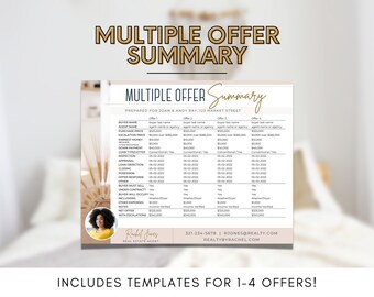 Multiple Offer Spreadsheet - Etsy