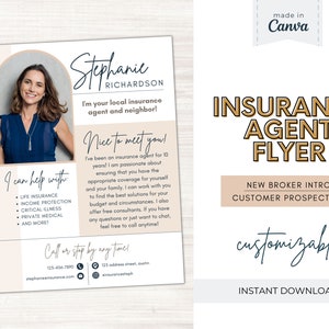 Insurance Agent Introduction Flyer Template Life Insurance - Etsy