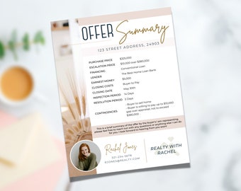 Offer Summary Cover Sheet - Etsy