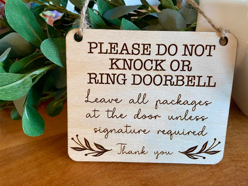 Do Not Disturb Sign: Baby Sleeping, Leave Packages - Farmhouse Decor - Etsy