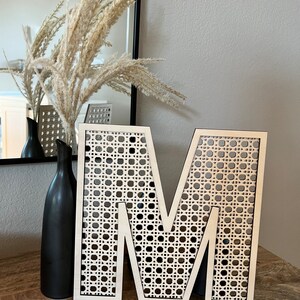 Rattan Nursery Letter Decor | Rattan | Wicker Letters | Wooden Letters ...