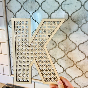 Rattan Nursery Letter Decor | Rattan | Wicker Letters | Wooden Letters ...