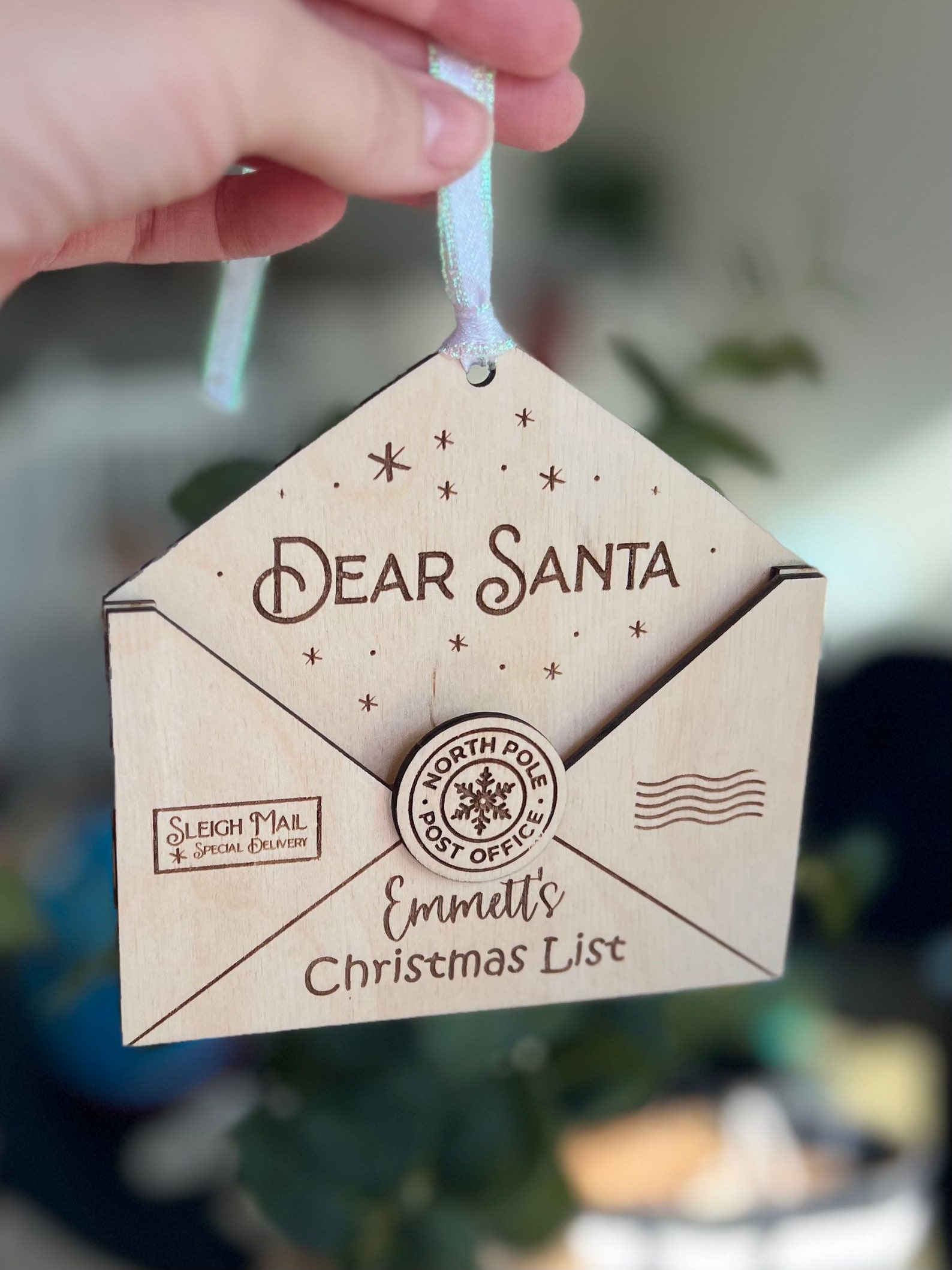 Personalized Christmas List Ornament | Letter to Santa Ornament | Santa ...