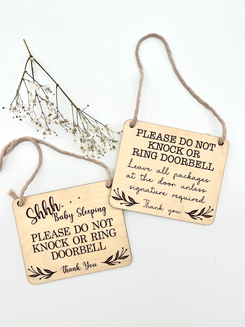 Do Not Disturb Sign: Baby Sleeping, Leave Packages - Farmhouse Decor - Etsy