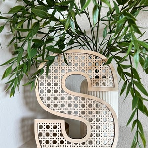 Rattan Nursery Letter Decor | Rattan | Wicker Letters | Wooden Letters ...