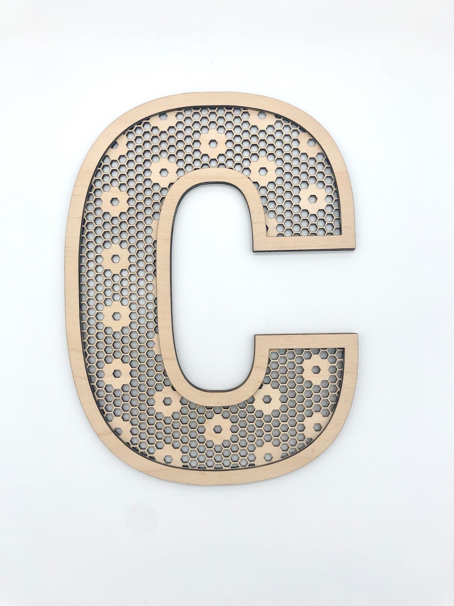Daisy Floral Rattan Letter, Honeycomb Wicker Letter, Wooden Name Sign ...