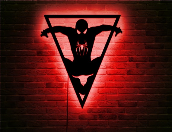 Spider Led Wall Decor Sign Spider Wall Art Kids Room Decor | Etsy México