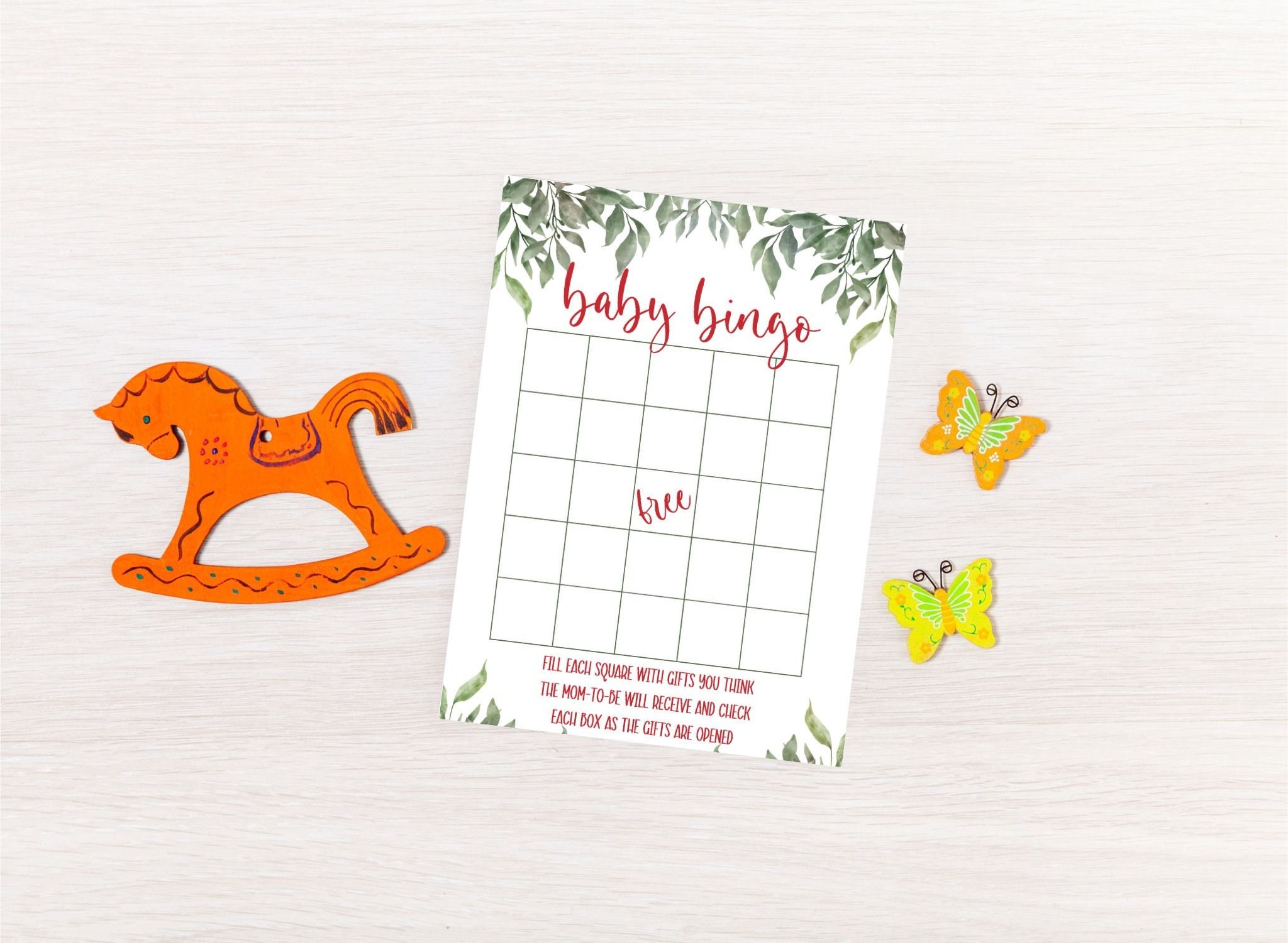 Farm Animal Baby Shower Bingo Game Barnyard Themed Baby Shower Farm ...