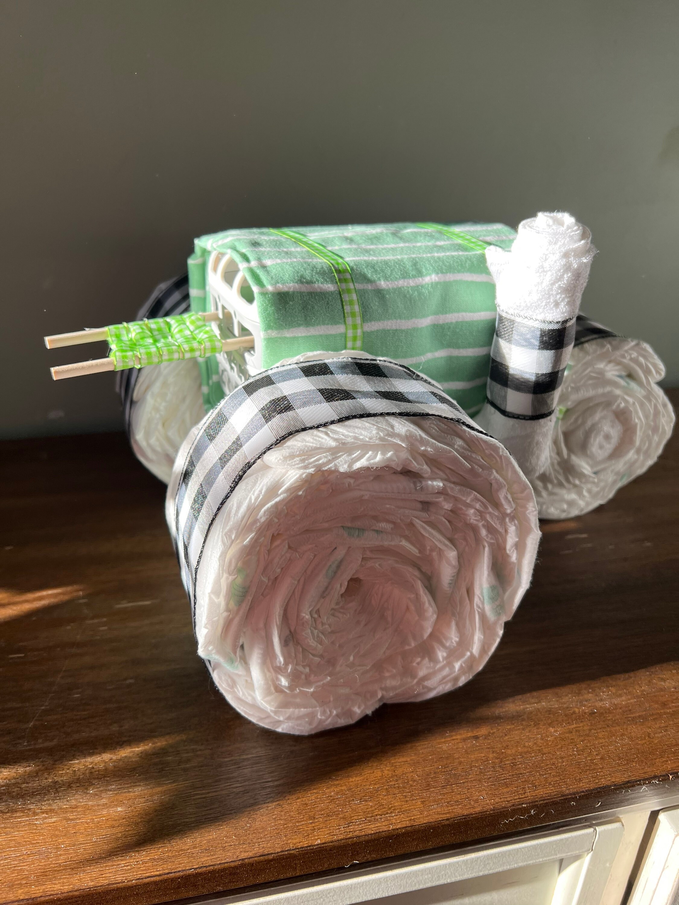 Tractor Diaper Cake | Farm Themed Baby Shower | Barnyard Baby Shower ...