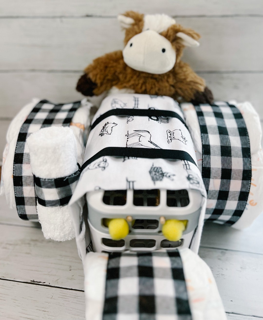 Tractor Diaper Cake | Farm Themed Baby Shower | Barnyard Baby Shower ...
