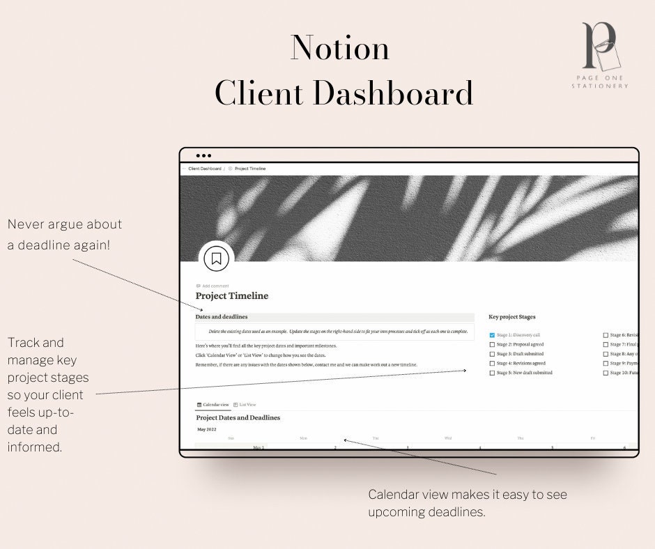 Notion Client Dashboard // Dashboard for Clients - Etsy