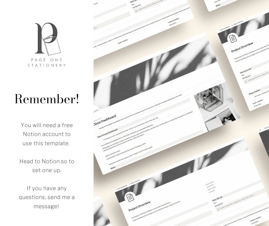 Notion Client Dashboard // Dashboard for Clients - Etsy