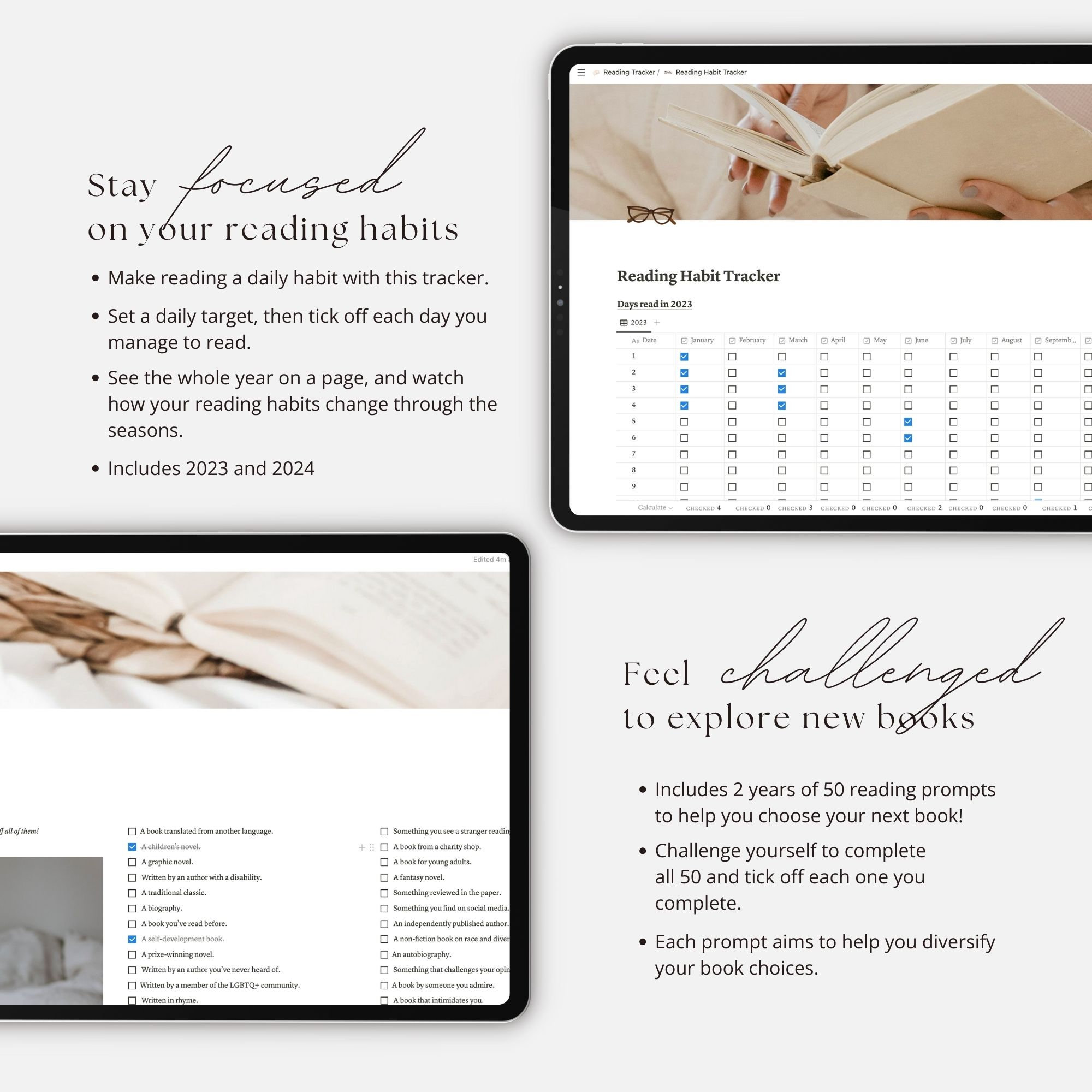 Notion Reading Dashboard // Notion Template for Books, Reading Goals ...