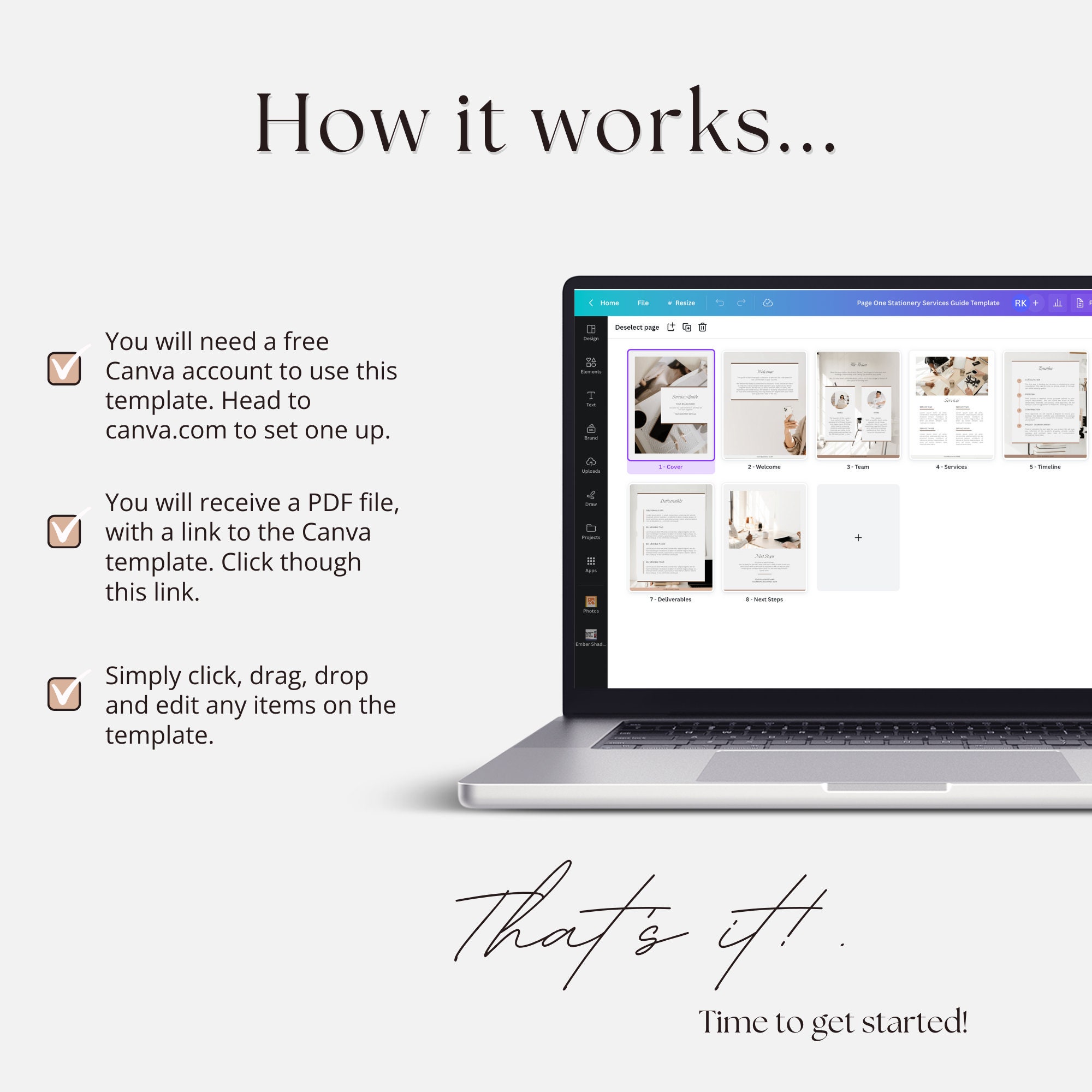 Services Guide Canva Template // Services and Pricing Template, Canva ...