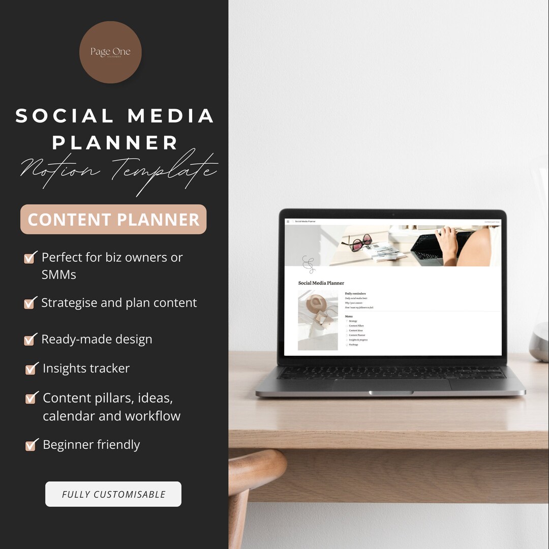 Notion Content Planner // Content Creator Planner, Social Media ...