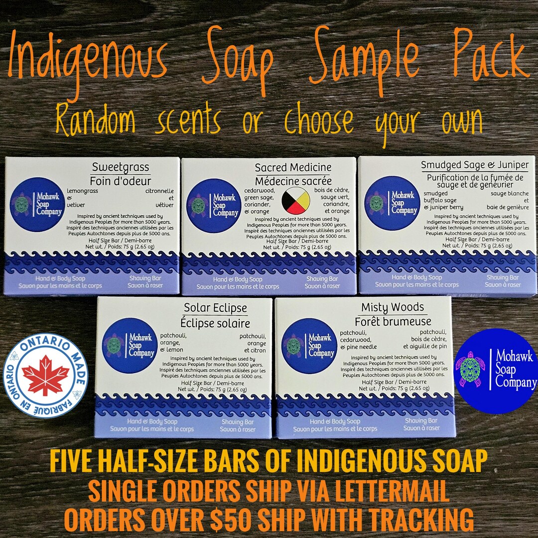 Indigenous Soap Sample Pack | Five Half-size Bars of Indigenous Soap ...