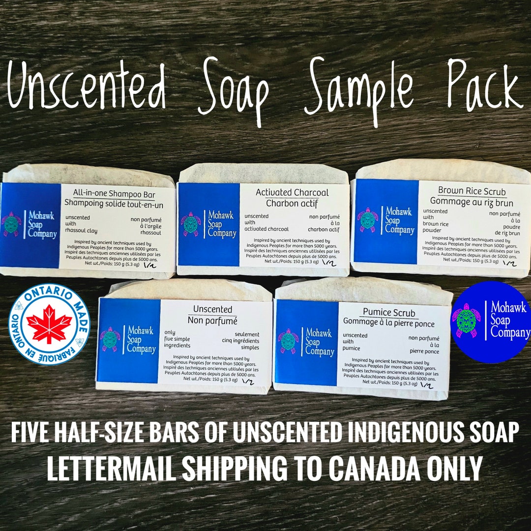 Unscented Soap Sample Pack Five Half-size Bars of Unscented - Etsy