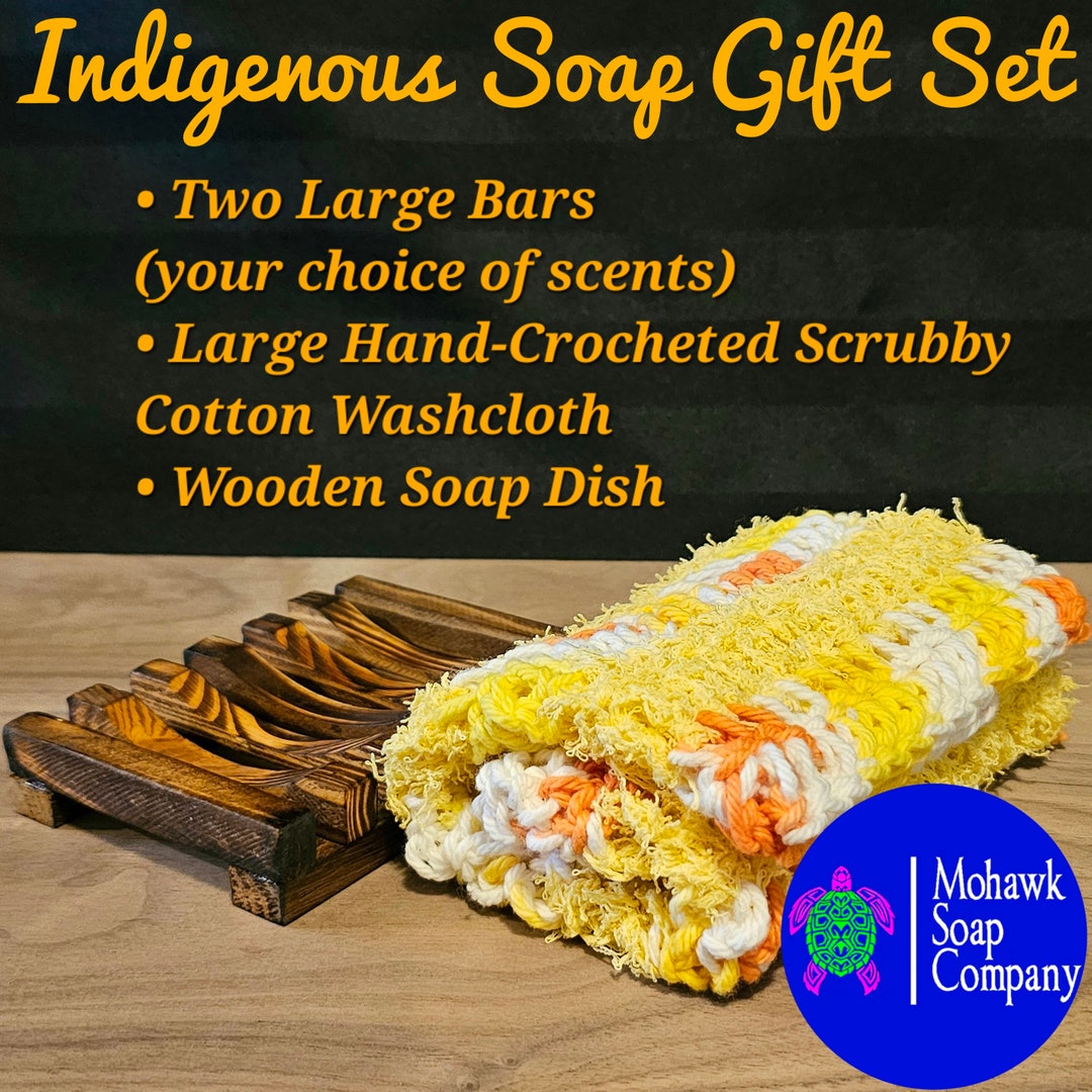 Indigenous Soap Gift Set Two Large Bars Large Crocheted - Etsy