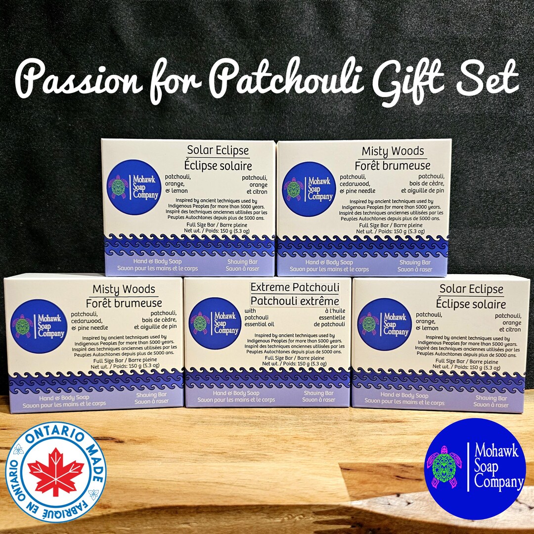 Passion for Patchouli Gift Set | 5 Full-size Bars of Indigenous Soap ...