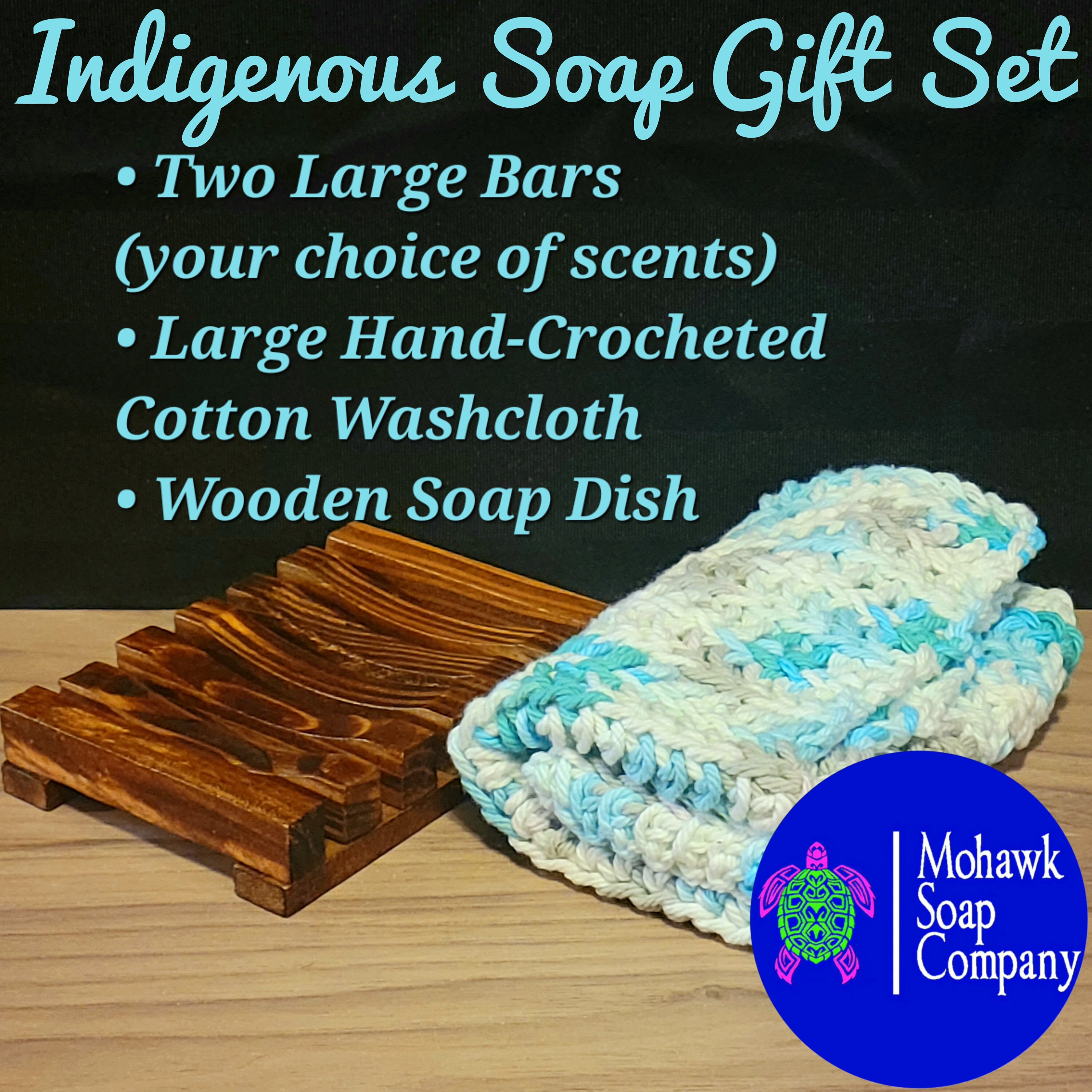 Indigenous Soap Gift Set Two Large Bars Large Crocheted - Etsy