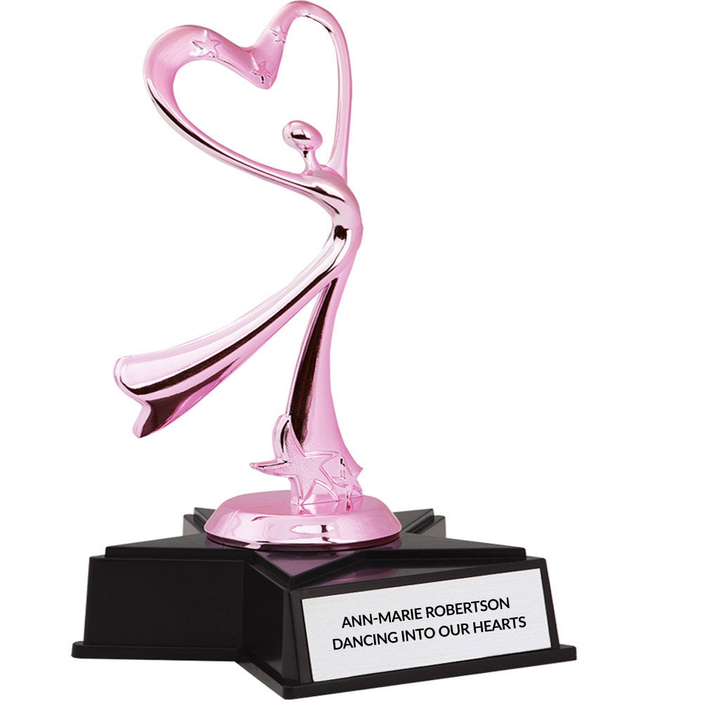 Custom Pink Heart Trophy Award - Valentine's Day, Mother's Day, Breast ...