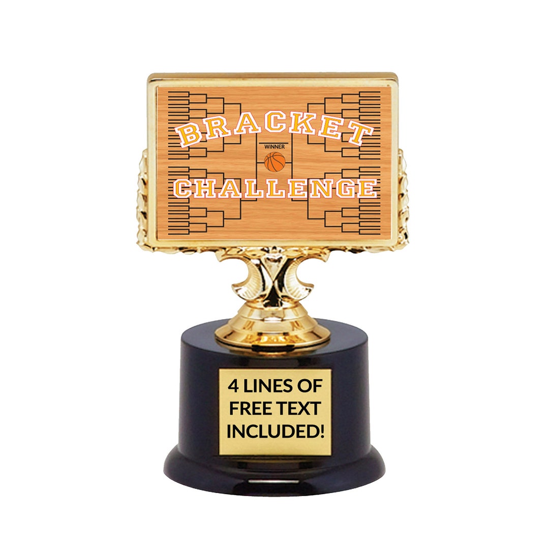 Custom Basketball Bracket Trophy: March Madness Winner Award (6 3/4 ...