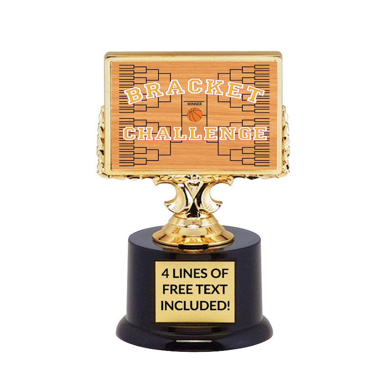 Custom Basketball Bracket Trophy: March Madness Winner Award (6 3/4 ...