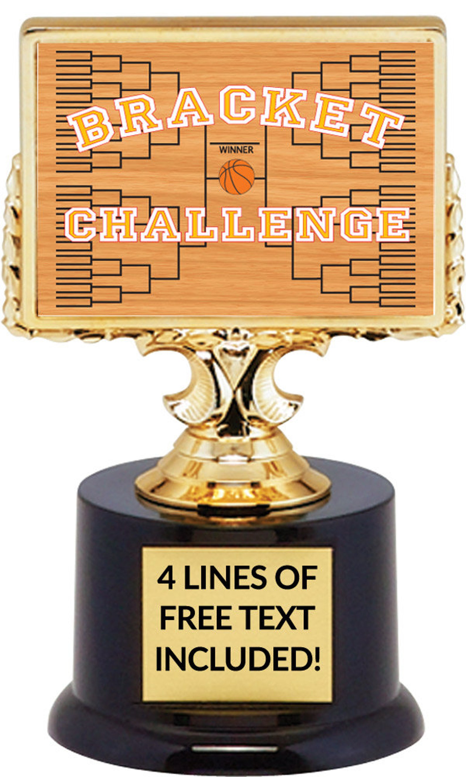 Custom Basketball Bracket Trophy: March Madness Winner Award (6 3/4 ...
