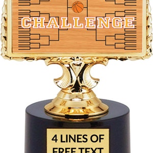 Custom Basketball Bracket Trophy: March Madness Winner Award (6 3/4 ...